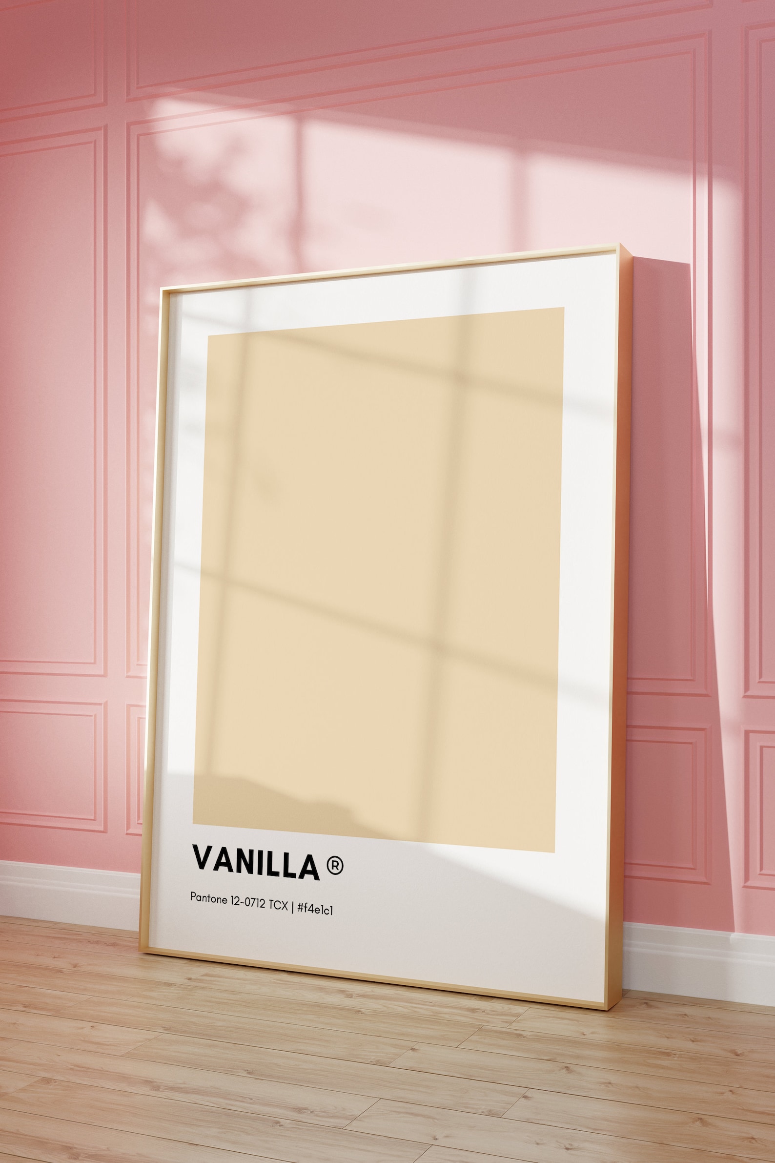 Vanilla Pantone, VANILLA Pantone Print Poster, Nude Pantone Wall Art ...