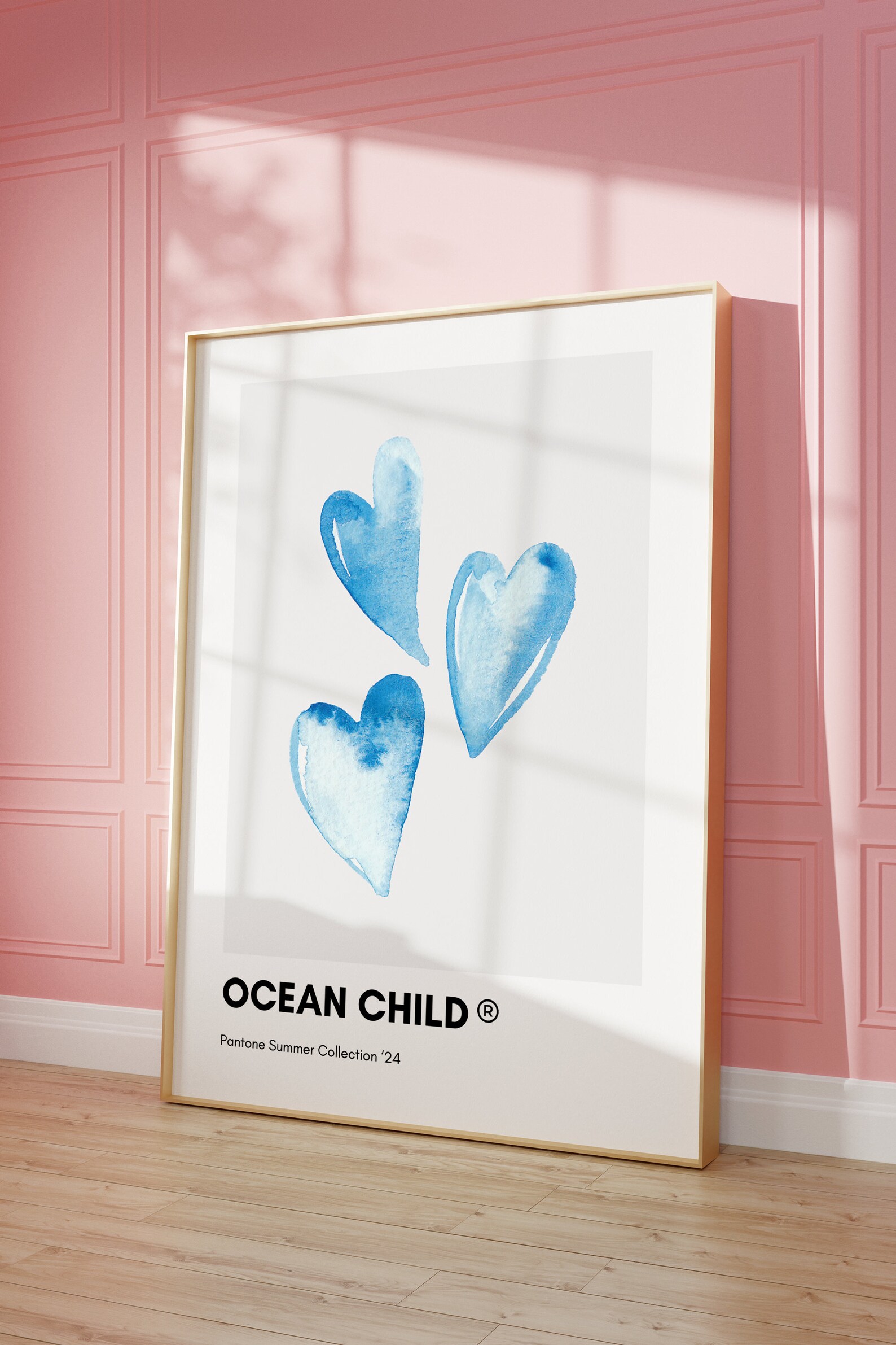 Ocean Child Pantone, SUMMER Pantone Print Poster, Coastal Wall Art ...