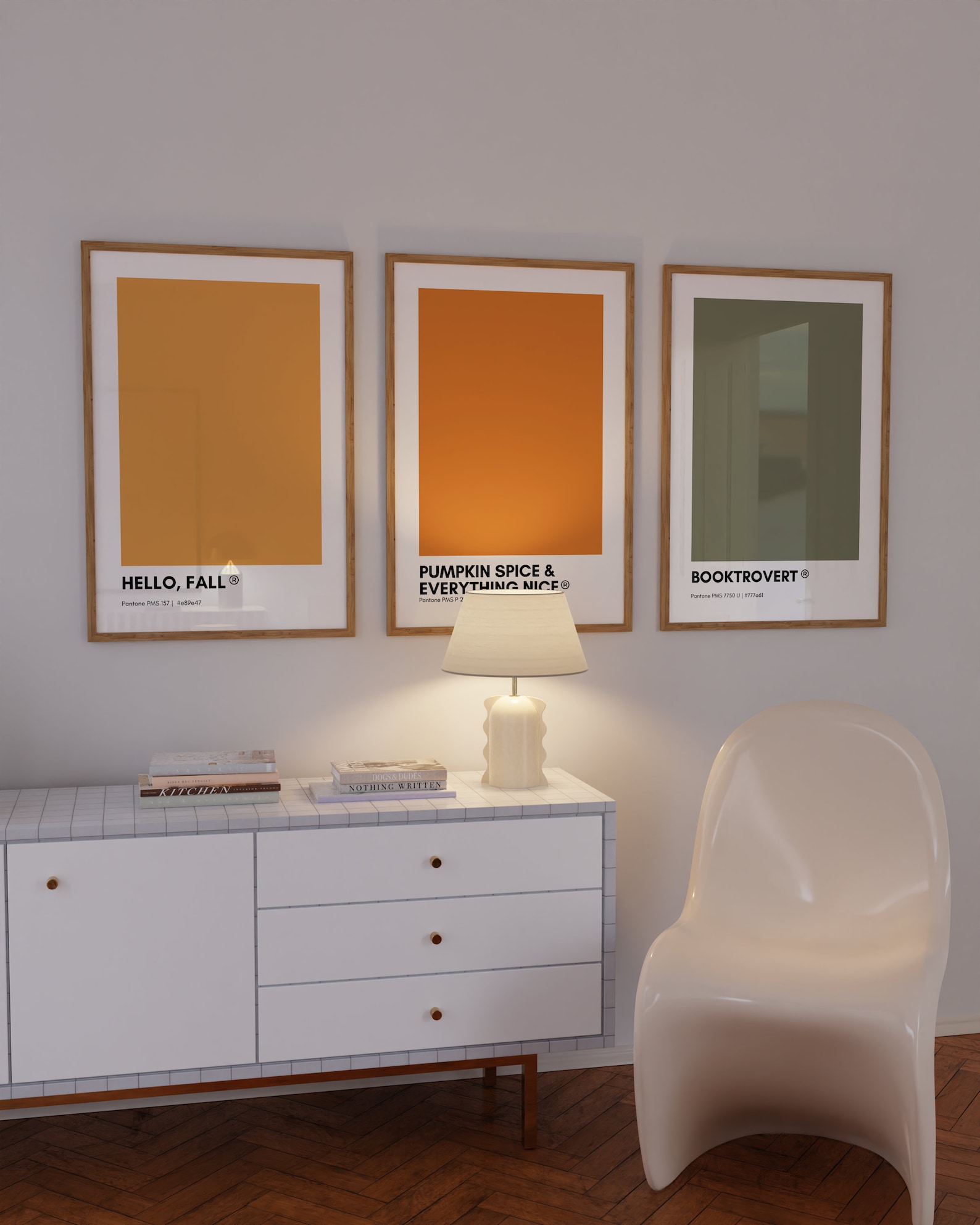 Pantone FALL Collection Wall Art Printable Bundle, Set of 6 Prints Fall ...