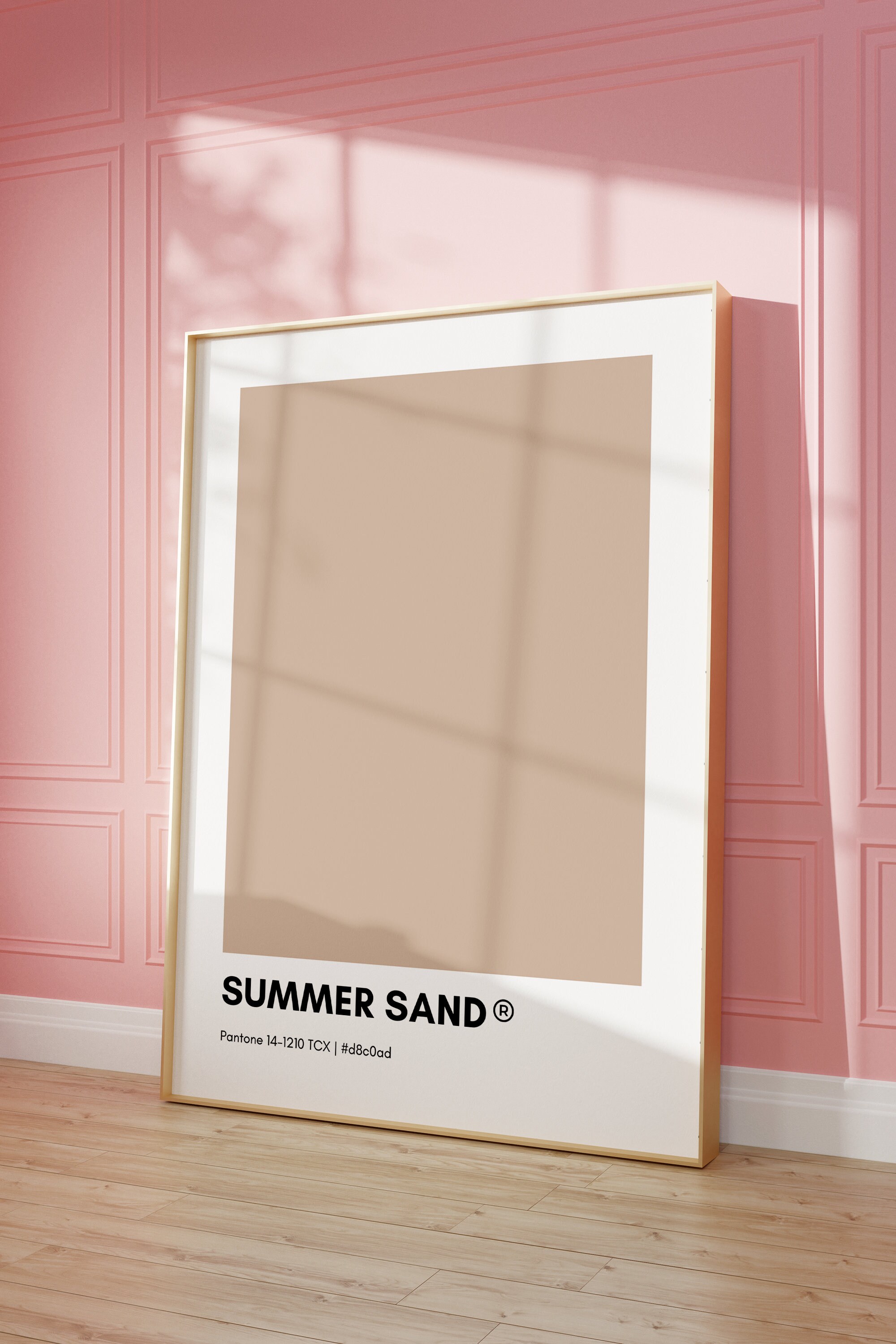 SUMMER SAND Pantone Print Poster, Beige Pantone Poster Print, Pantone ...