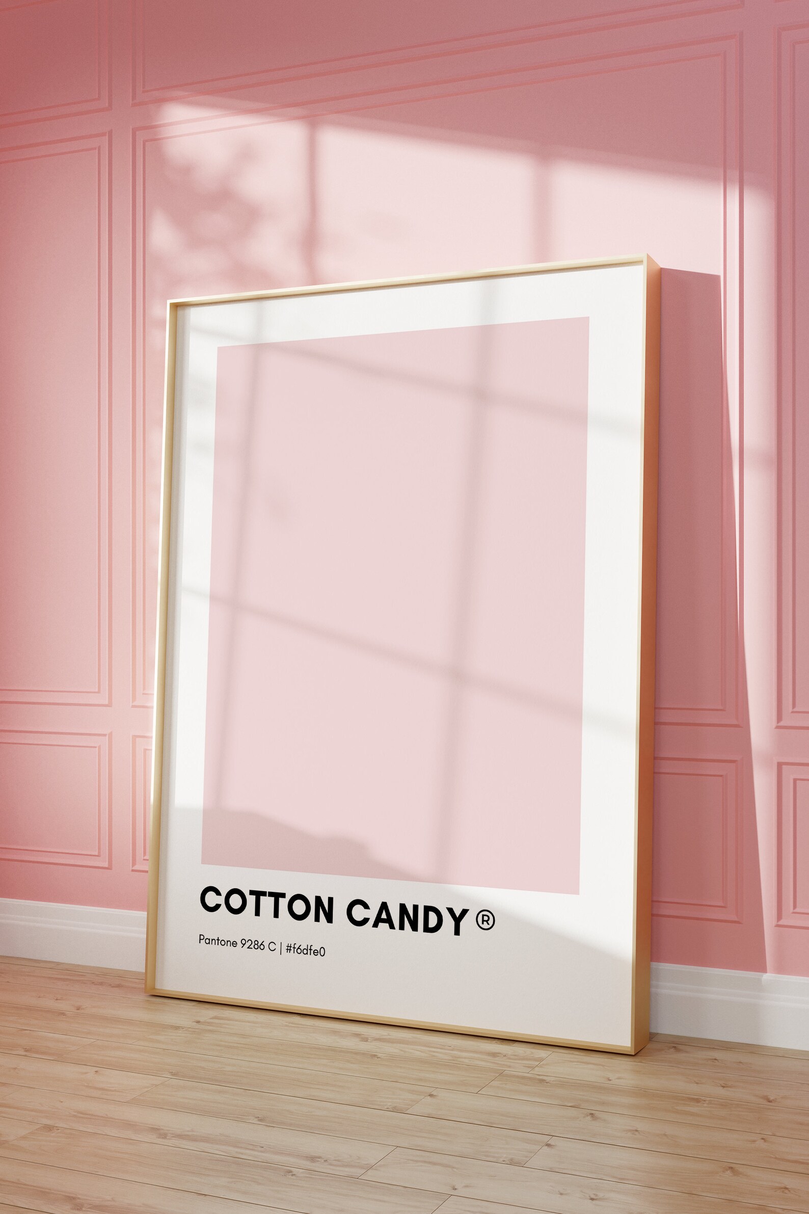 Cotton Candy Pink Pantone, PINK Pantone Print Poster, Pink Pantone Wall ...
