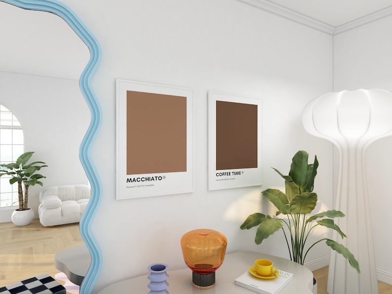 Macchiato Pantone, COFFEE Pantone Print Poster, Nude Pantone Wall Art ...