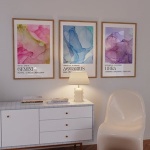 AQUARIUS Print Poster, Aquarius Wall Art Print, Aquarius Gift, Aquarius ...