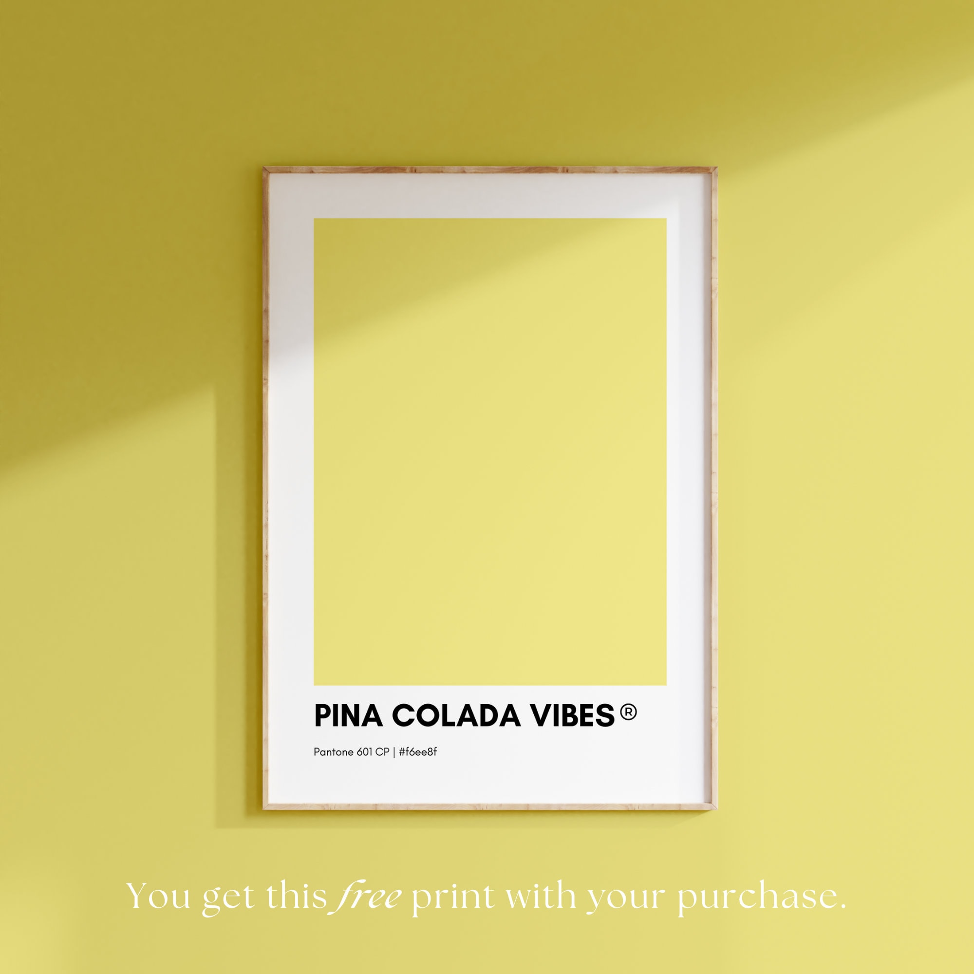 Pantone YELLOW Wall Art Printable Bundle Set of 6 Prints Yellow Pantone ...
