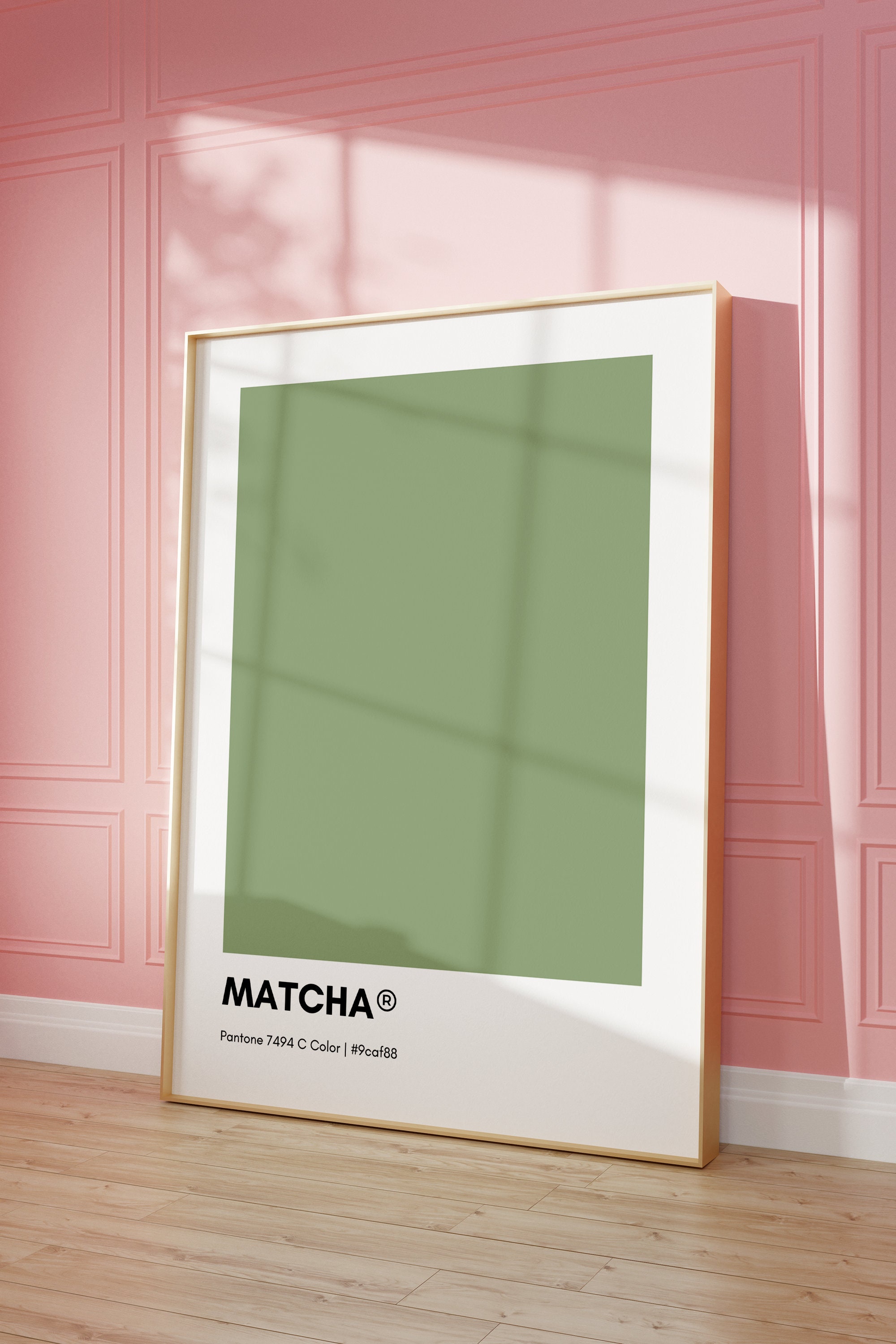 Matcha Green Pantone, GREEN Pantone Print Poster, Green Pantone Wall ...