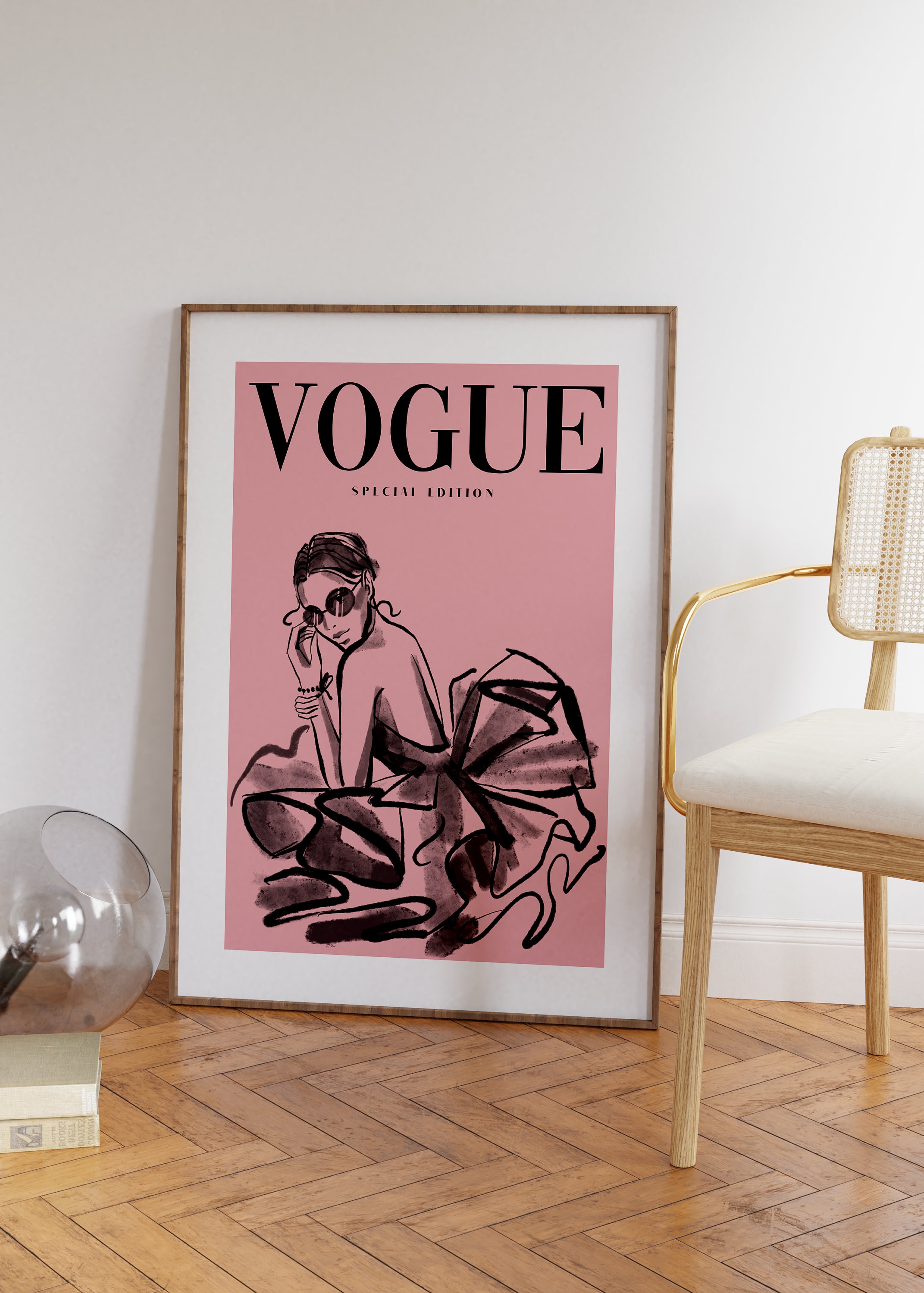 Vogue Pink Vogue Poster Printable Aesthetic Poster Vogue - Etsy