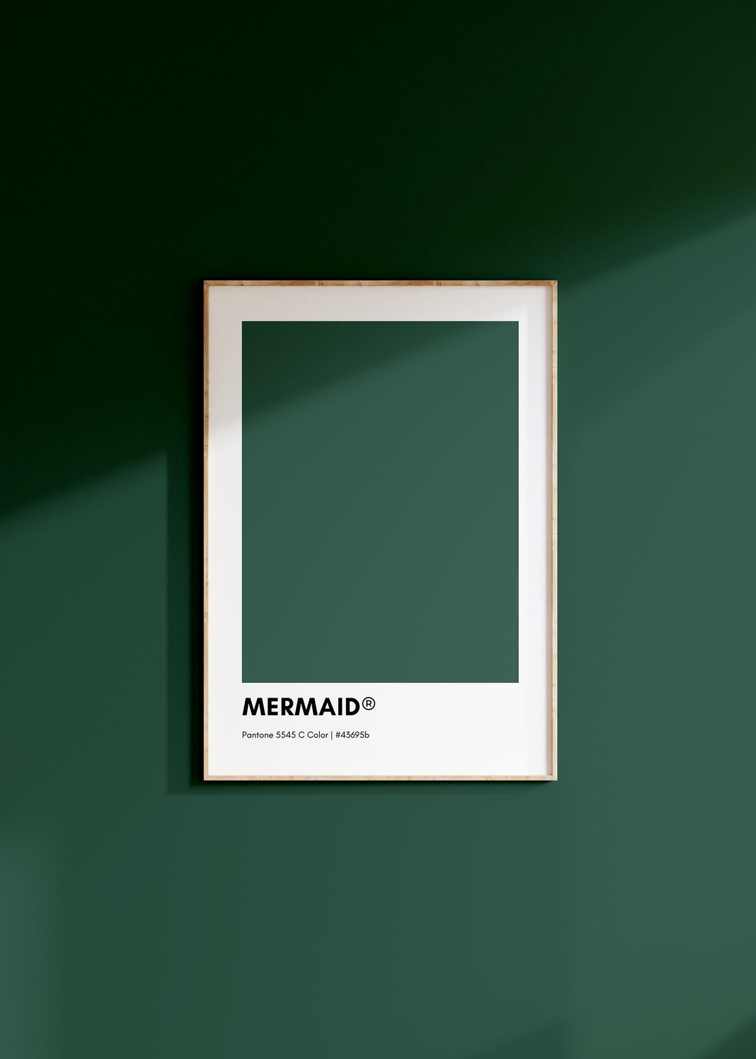 Mermaid Green Pantone, GREEN Pantone Print Poster, Green Pantone Wall ...