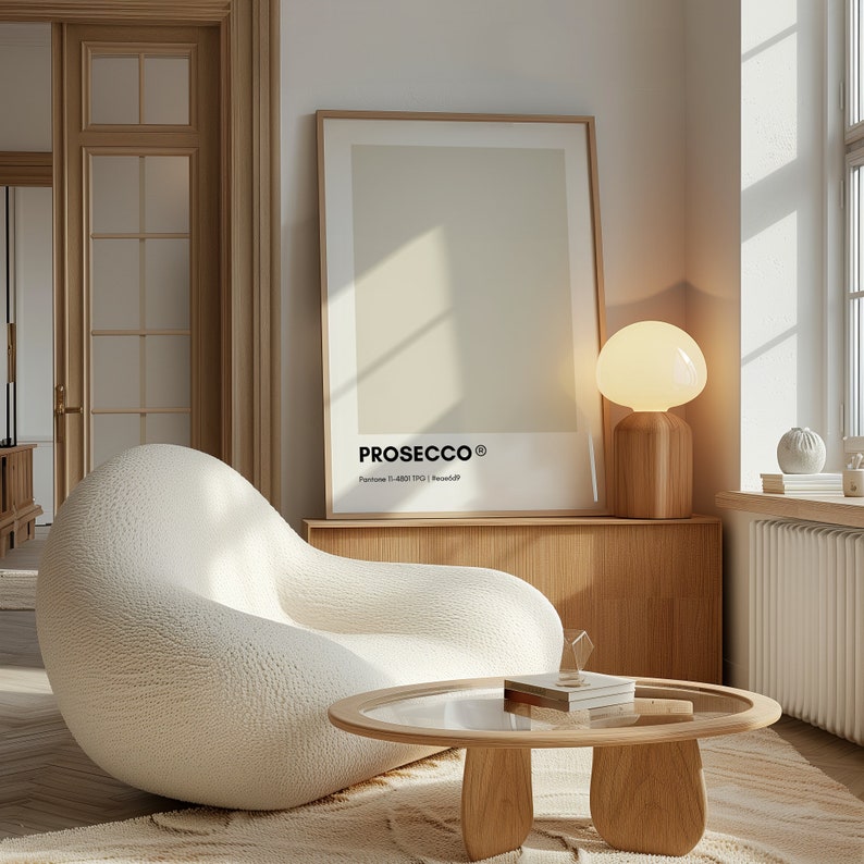 Prosecco Pantone, COCKTAIL Pantone Print Poster, White Pantone Wall Art ...