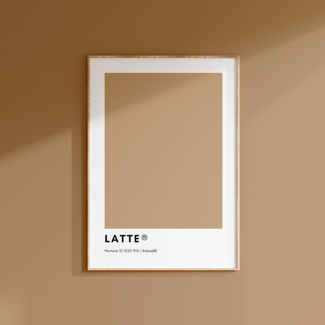 Latte Pantone, COFFEE Pantone Print Poster, Nude Pantone Wall Art ...