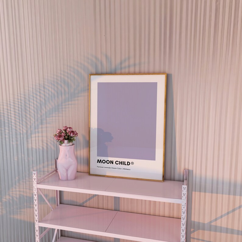 Moon Child Purple Pantone, PURPLE Pantone Print Poster, Purple Pantone ...