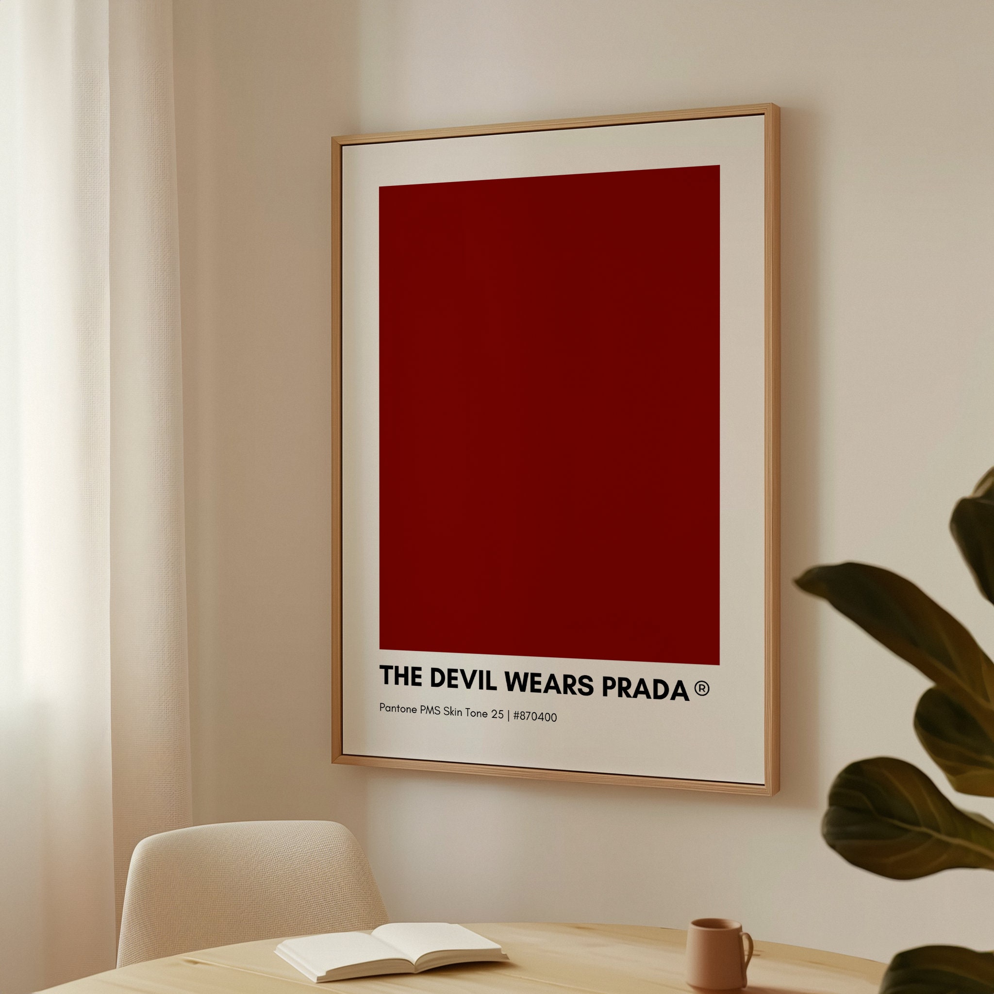 The Devil Wears Prada Pantone Print Poster, RED Pantone Poster Print ...