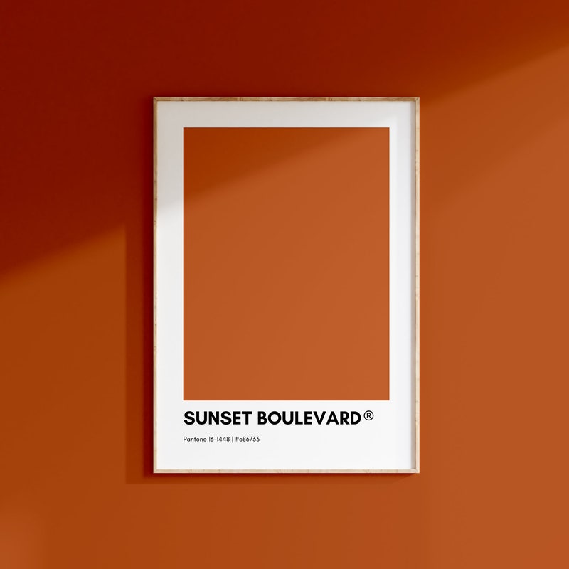 Orange Sunset Art - Etsy