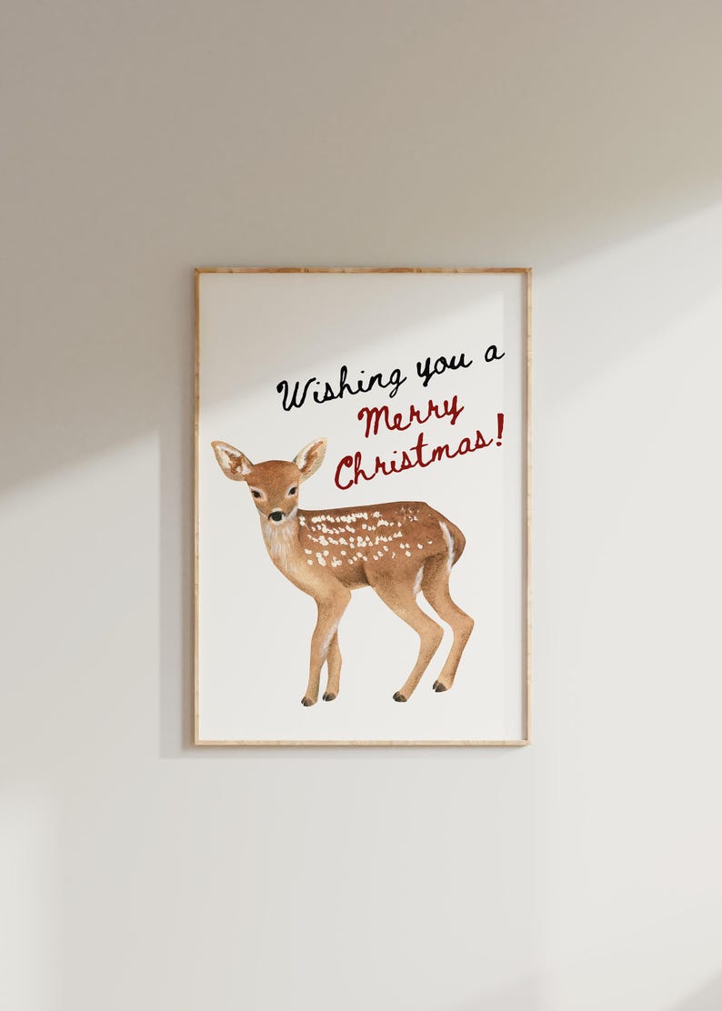 Set of 3 Watercolor Christmas Printable, Christmas Wall Art, Modern ...