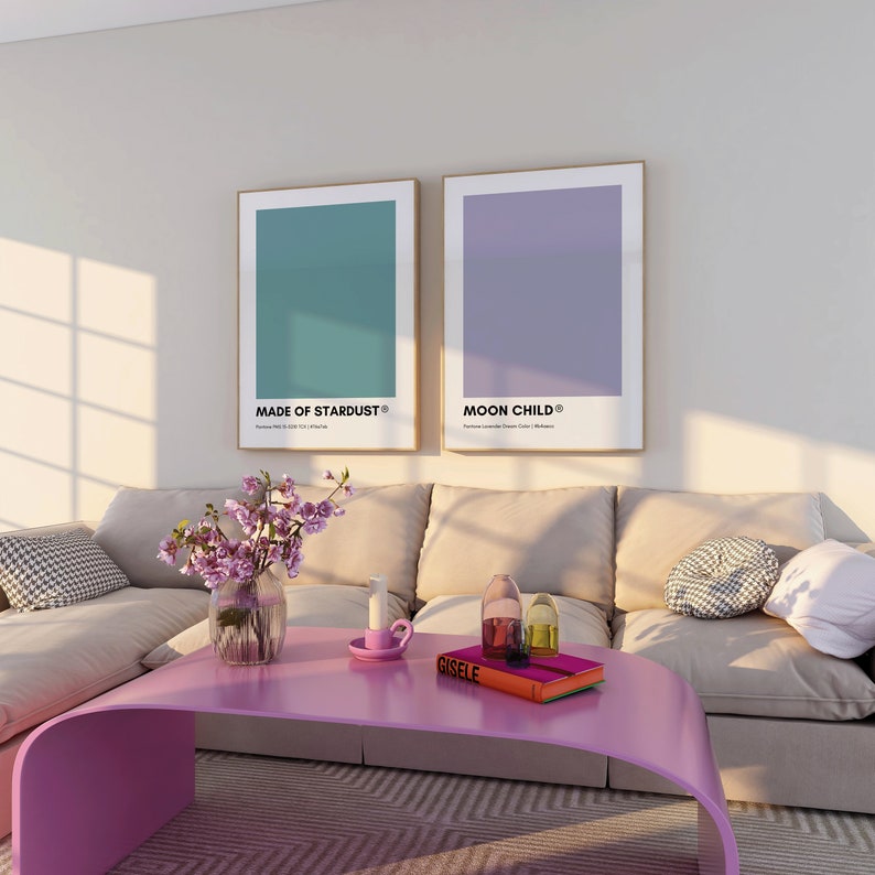 Moon Child Purple Pantone, PURPLE Pantone Print Poster, Purple Pantone ...