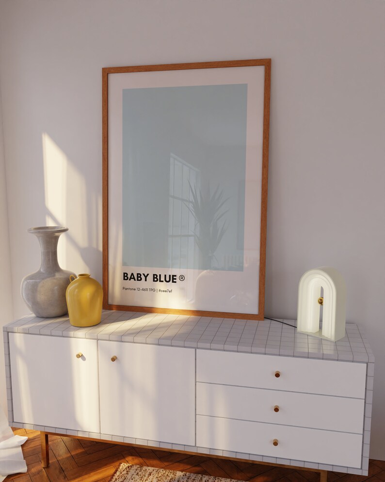 Baby Blue Pantone, BLUE Pantone Print Poster, Blue Wall Art Printable ...
