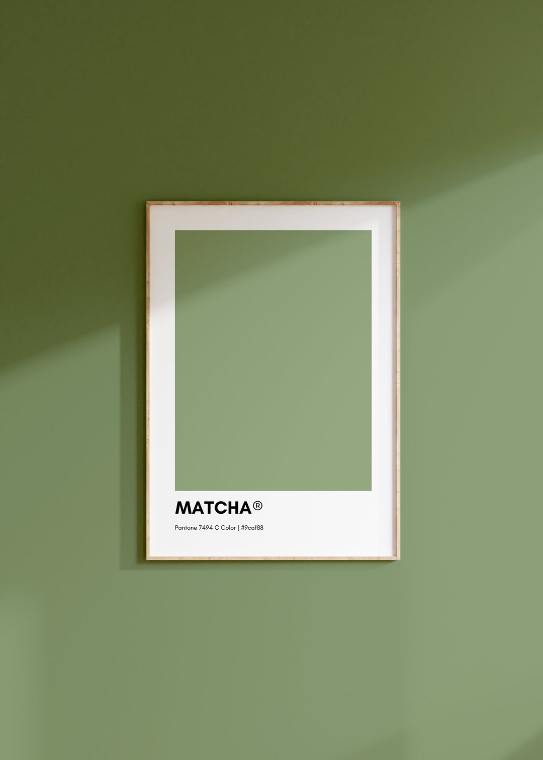 Matcha Green Pantone GREEN Pantone Print Poster Green - Etsy