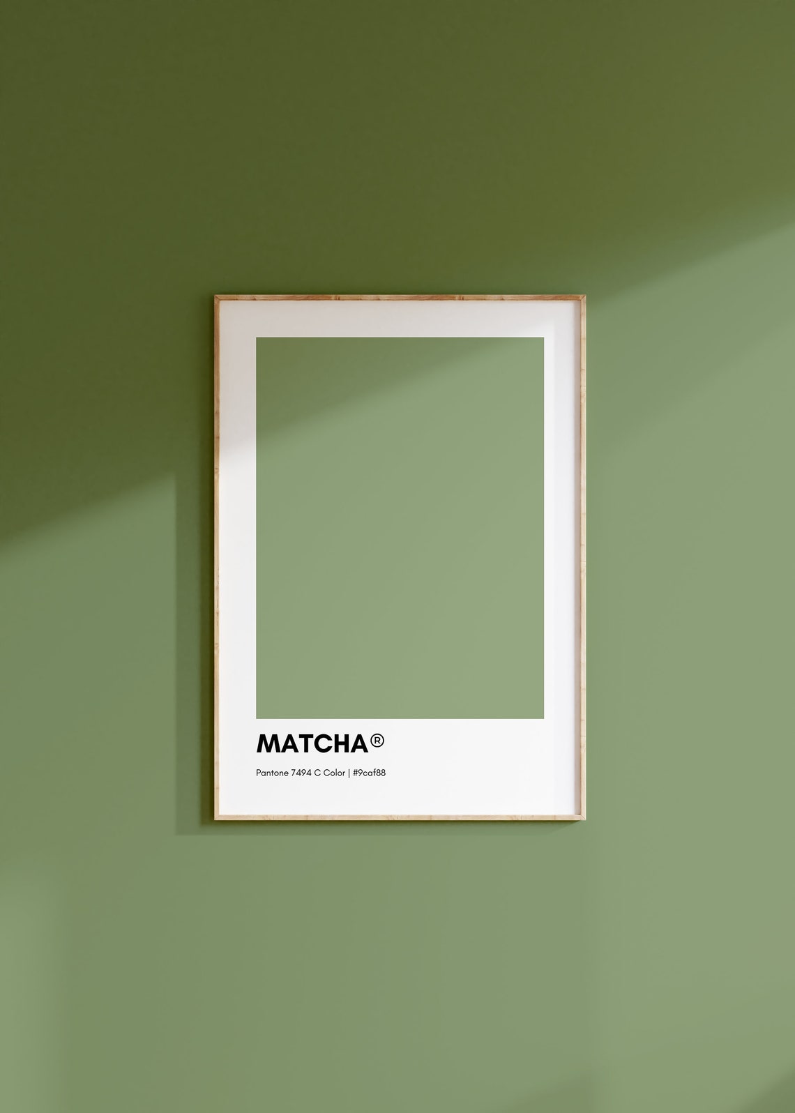 Matcha Green Pantone GREEN Pantone Print Poster Green - Etsy