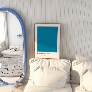 Ocean Dream Blue Pantone, BLUE Pantone Print Poster, Blue Wall Art ...