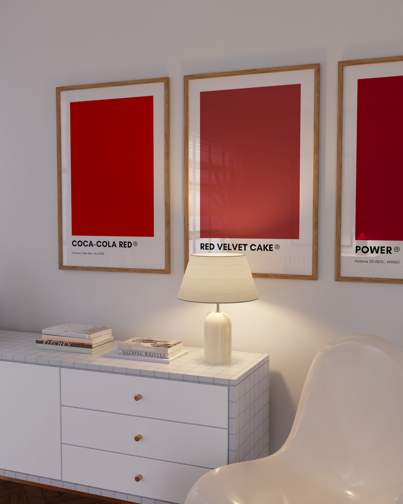 Pantone RED Wall Art Printable Bundle, Set of 6 Prints Red, Pantone ...