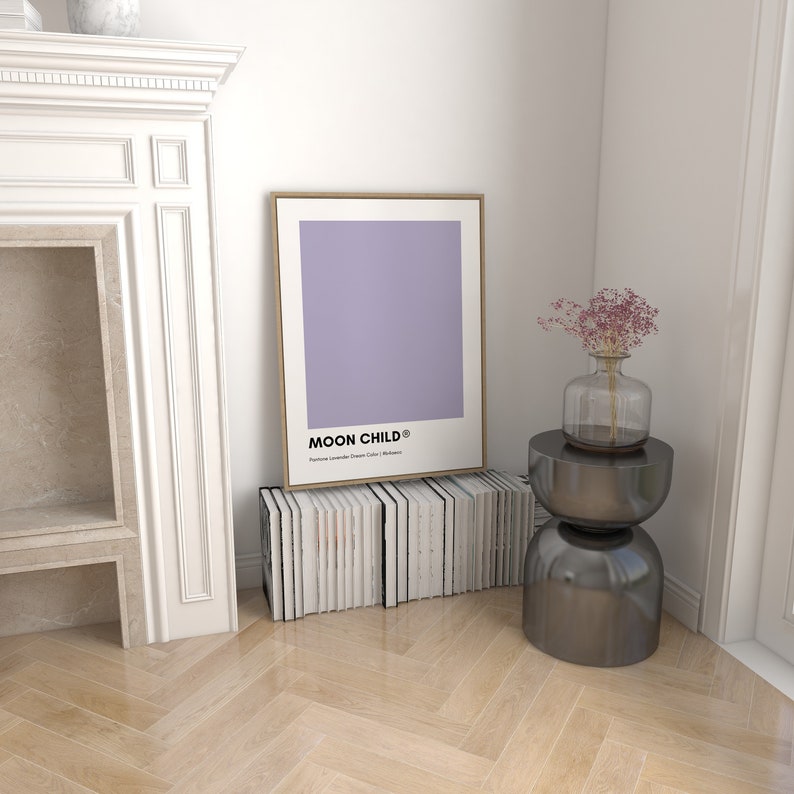 Moon Child Purple Pantone, PURPLE Pantone Print Poster, Purple Pantone ...