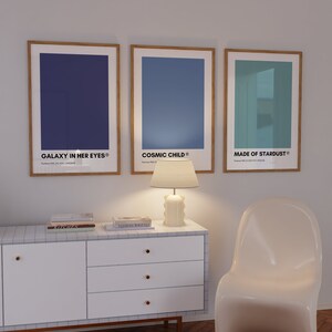 Pantone COSMIC SPACE Collection Wall Art Printable Bundle, Set of 6 ...