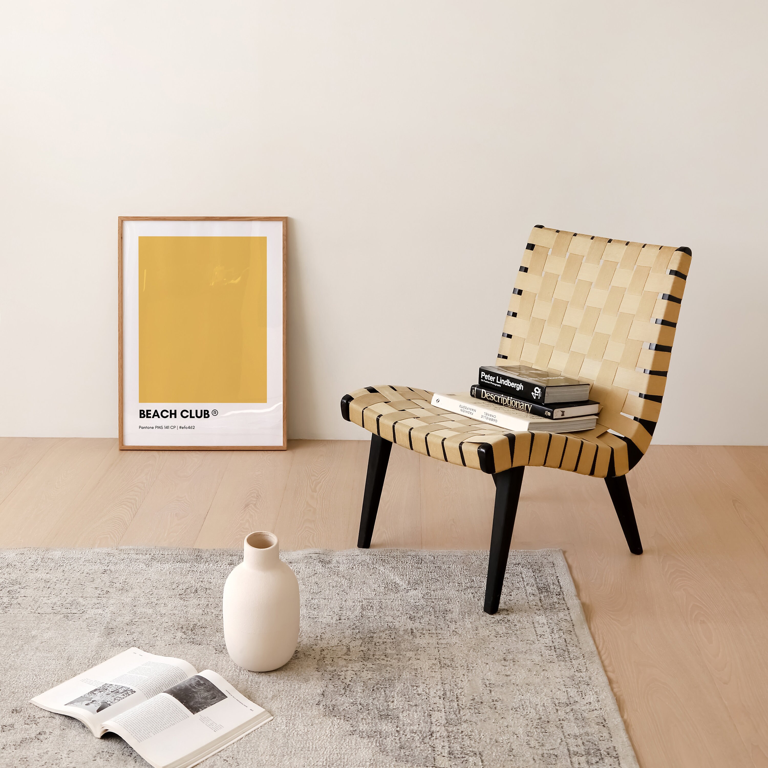 Beach Club Pantone, YELLOW Pantone Print Poster, Yellow Pantone Wall ...