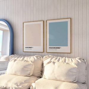Aquamarine Blue Pantone, BLUE Pantone Print Poster, Blue Pantone Wall ...