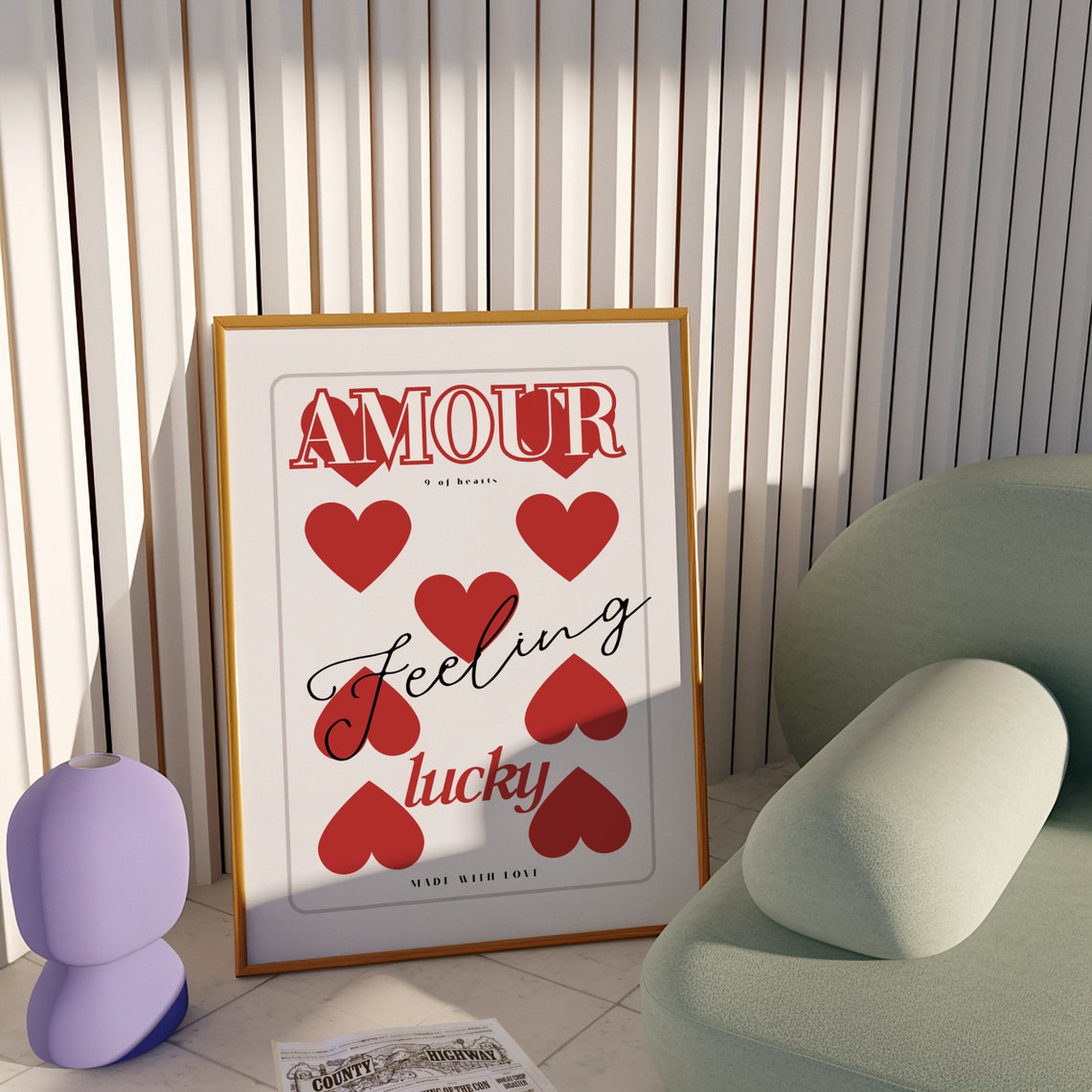 AMOUR Poster Printable, Aesthetic Poster, Retro Magazine Poster, 9 of ...