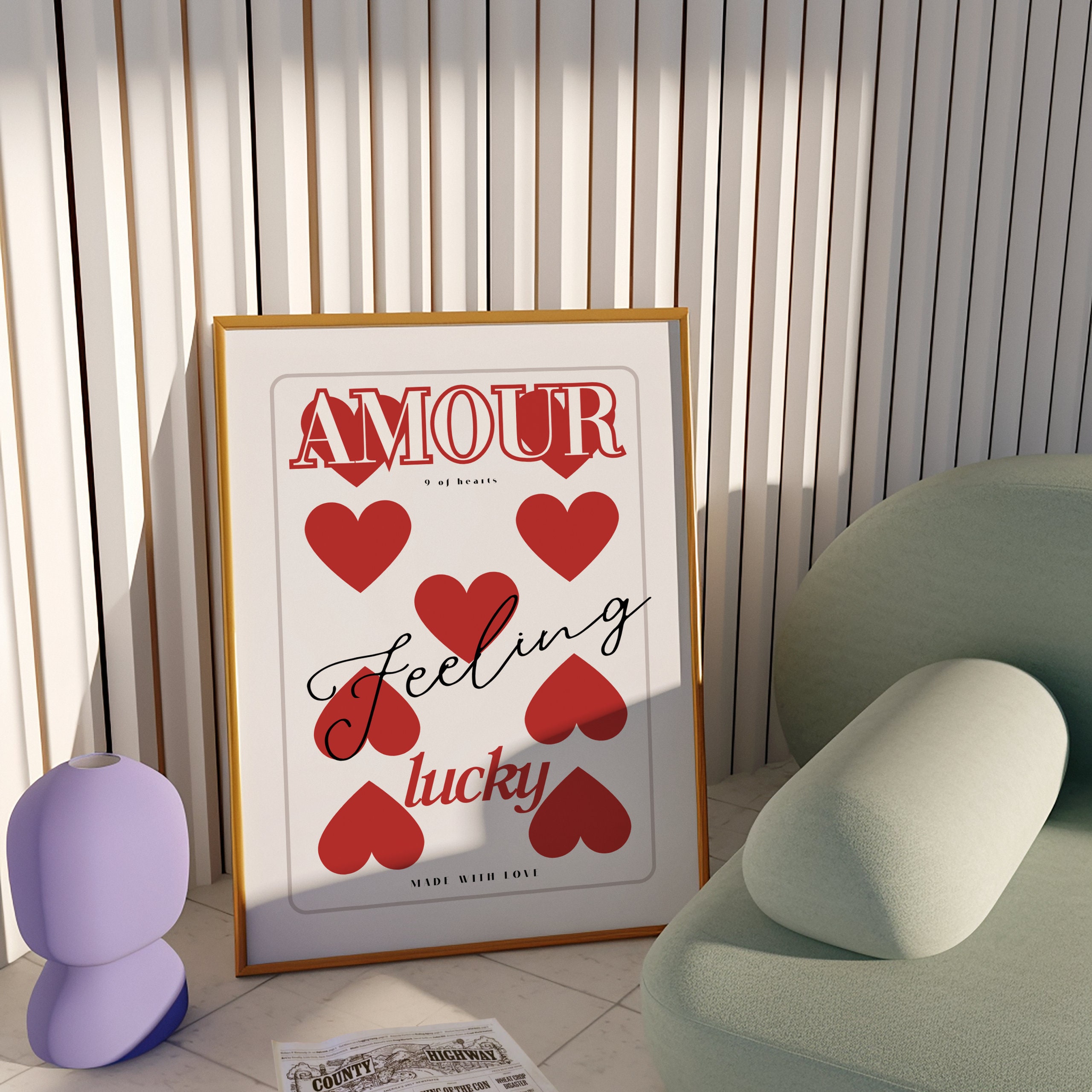 AMOUR Poster Printable, Aesthetic Poster, Retro Magazine Poster, 9 of ...