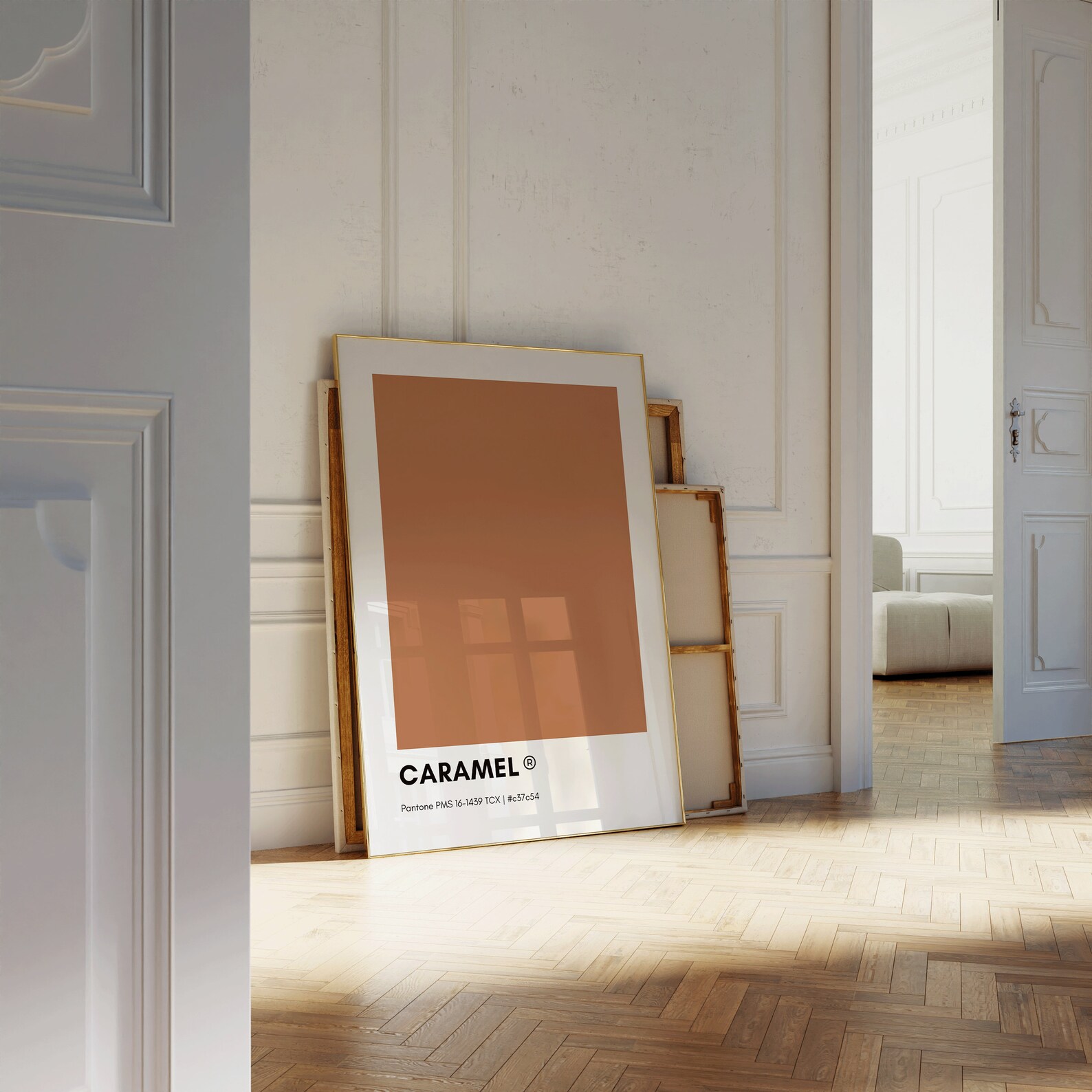 Caramel Pantone, ORANGE Pantone Print Poster, Caramel Pantone Wall Art ...