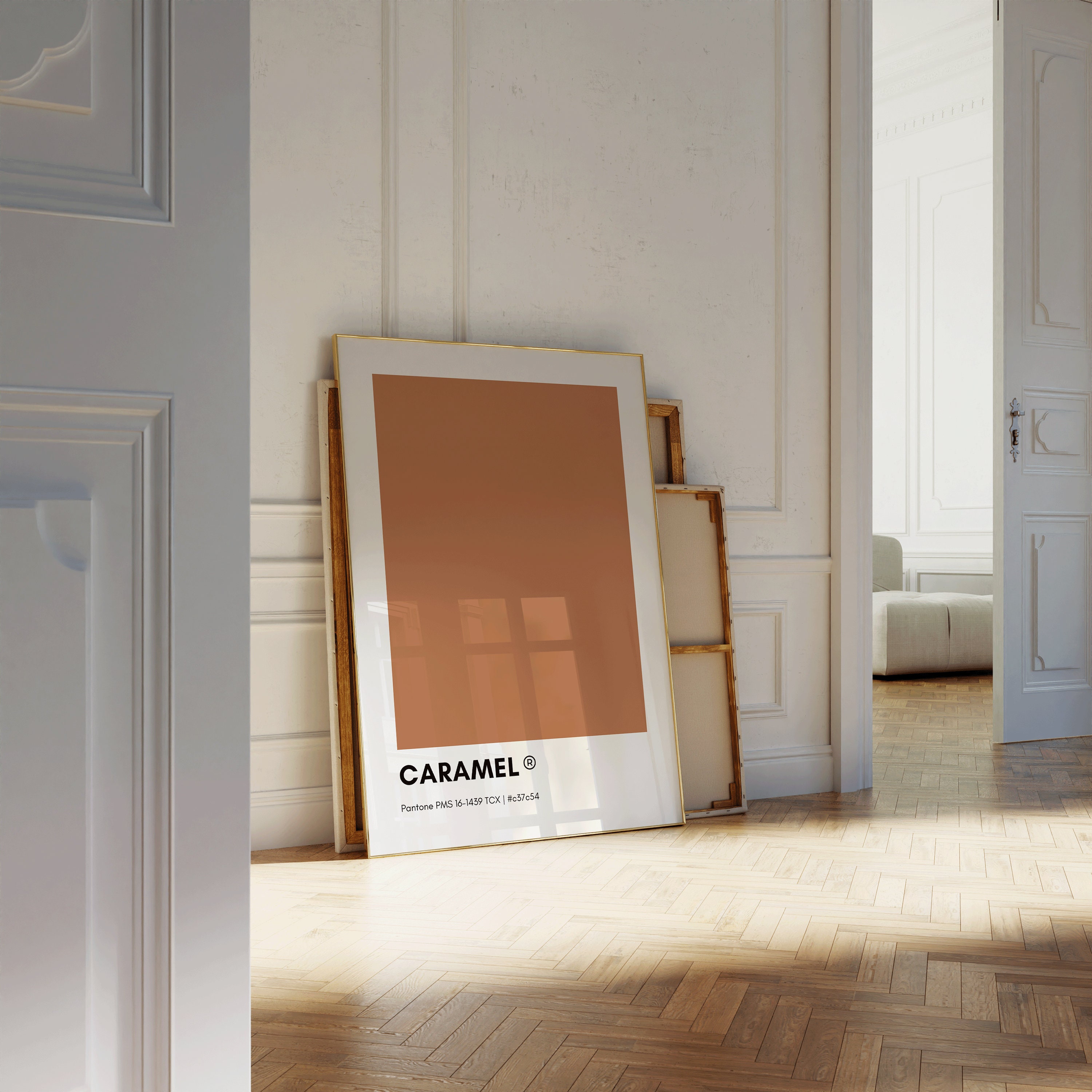 Caramel Pantone, ORANGE Pantone Print Poster, Caramel Pantone Wall Art ...