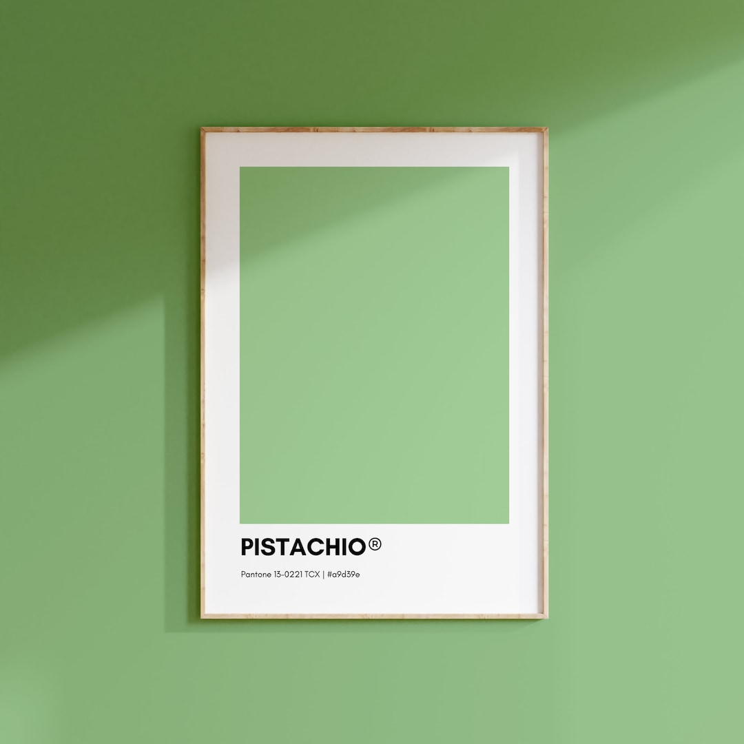 Pistachio Green Pantone, GREEN Pantone Print Poster, Green Pantone Wall ...