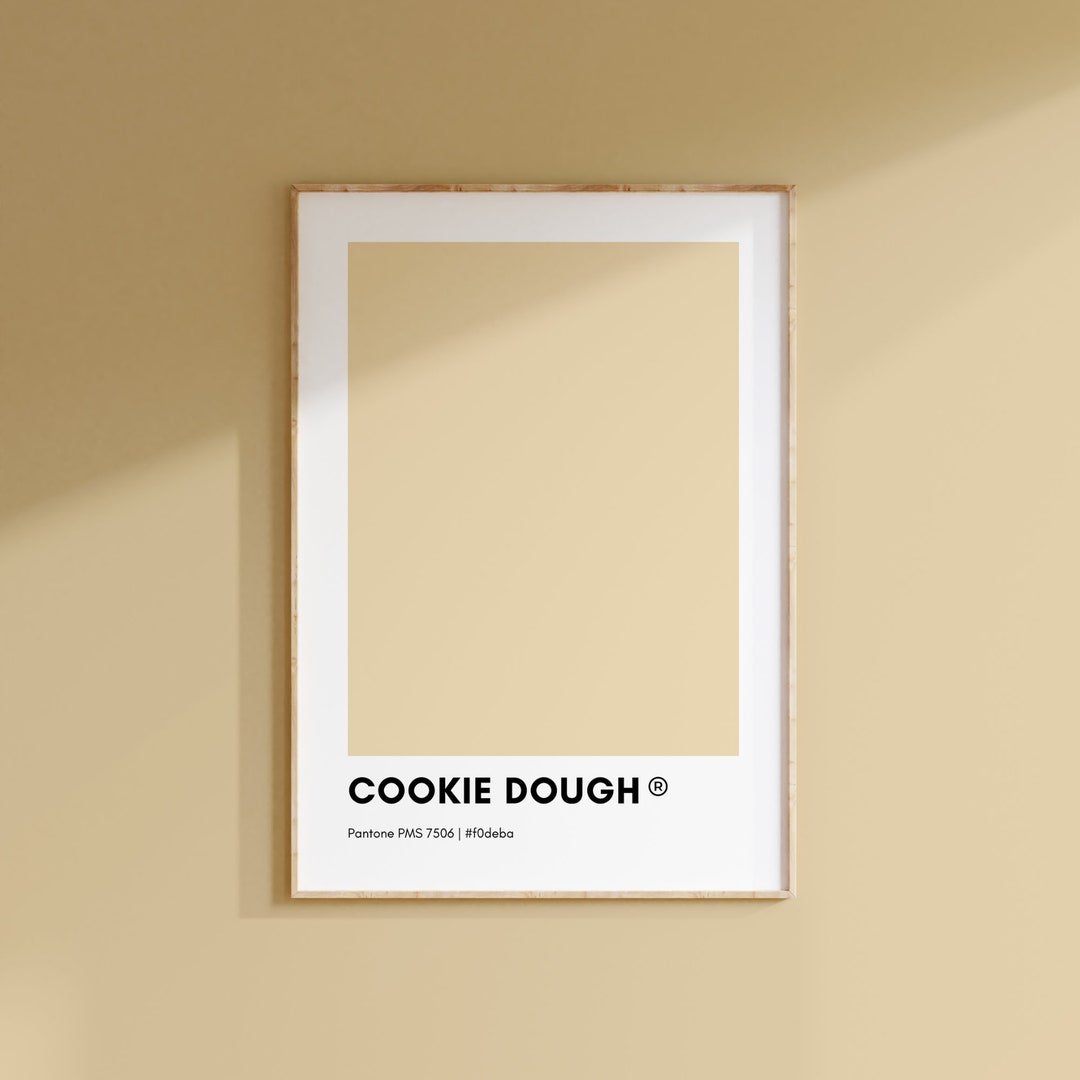 Cookie Dough Pantone, GELB Pantone Print Poster, Sweet Pantone Wall Art ...