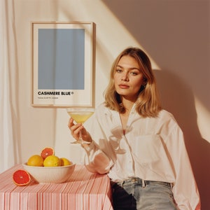 Cashmere Blue Pantone Color, BLUE Pantone Print Poster, Blue Pantone ...