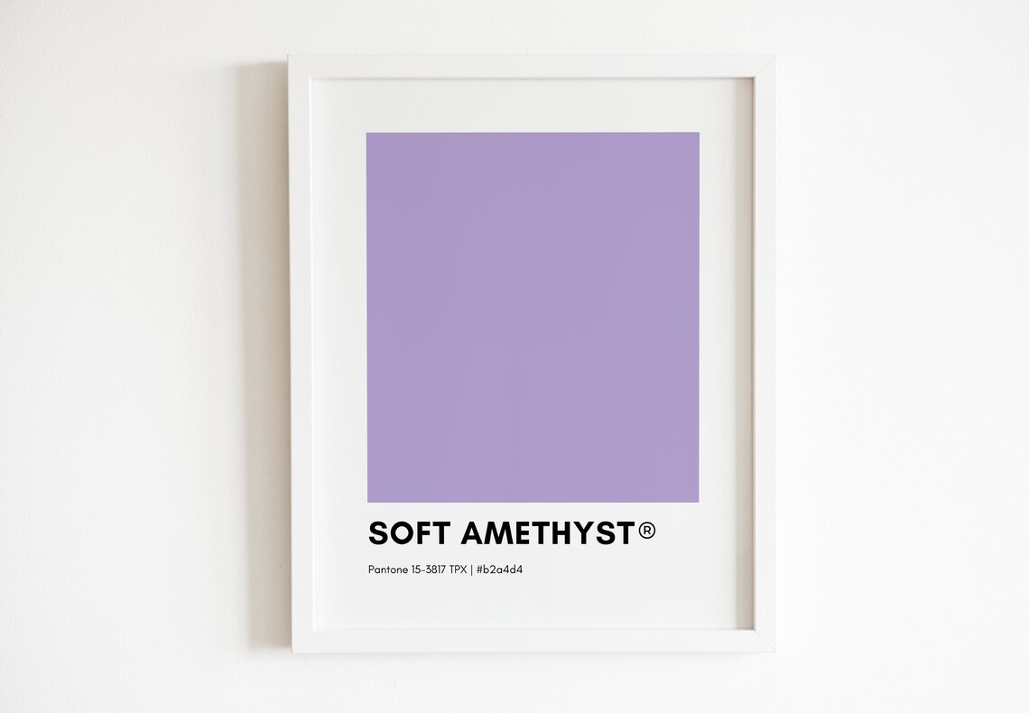 Pantone PURPLE Wall Art Printable Bundle Set of 6 Prints - Etsy