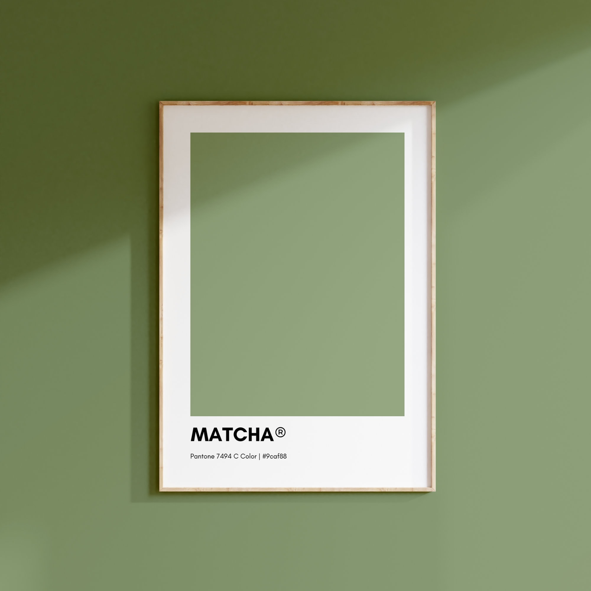 Matcha Green Pantone, GREEN Pantone Print Poster, Green Pantone Wall ...