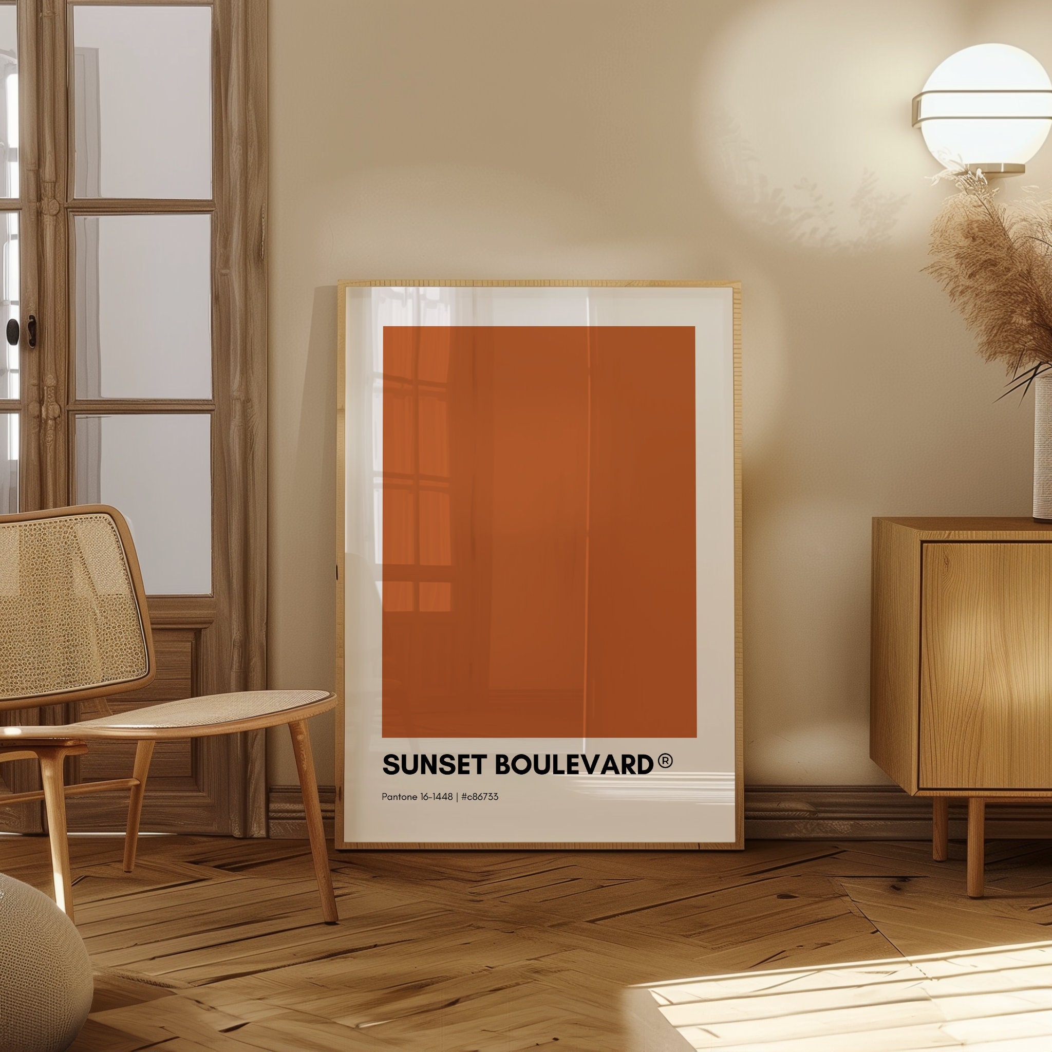 Sunset Blvd Orange Pantone, ORANGE Pantone Print Poster, Orange Pantone ...