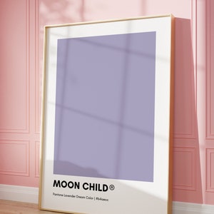 Moon Child Purple Pantone, PURPLE Pantone Print Poster, Purple Pantone ...