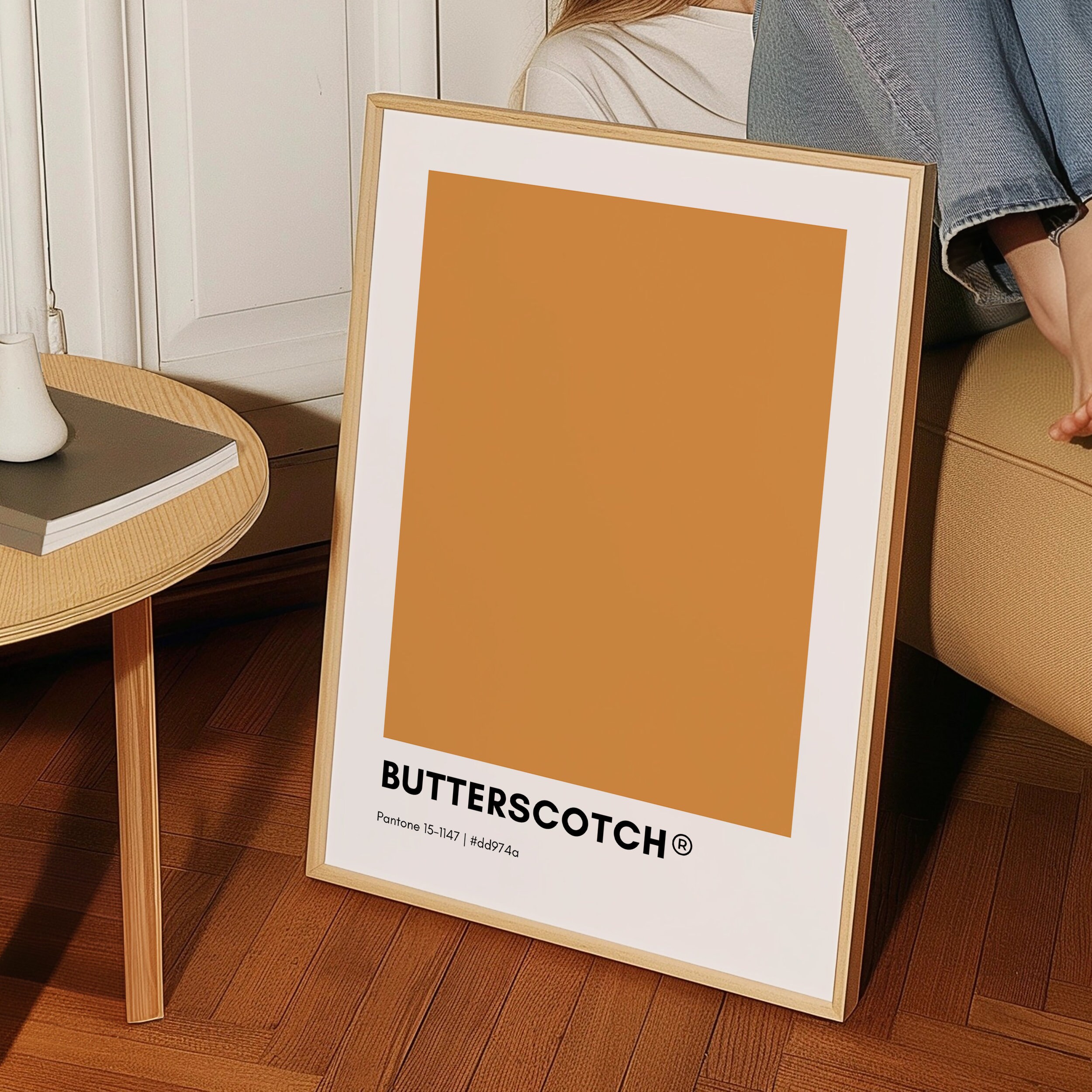 Butterscotch Pantone, ORANGE Pantone Print Poster, Orange Pantone Wall ...