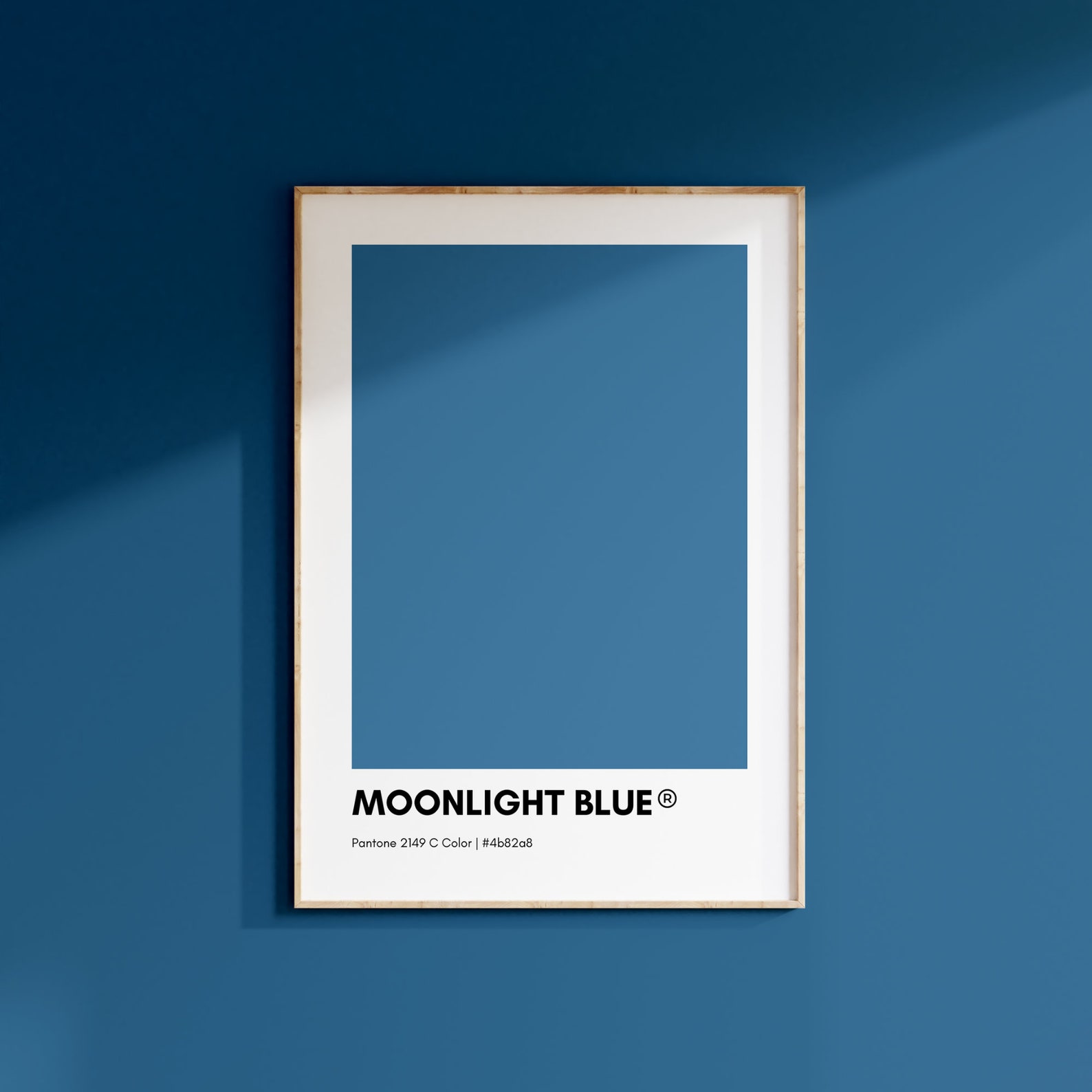 Pantone BLUE Wall Art Printable Bundle Set of 6 Prints Blue Pantone ...