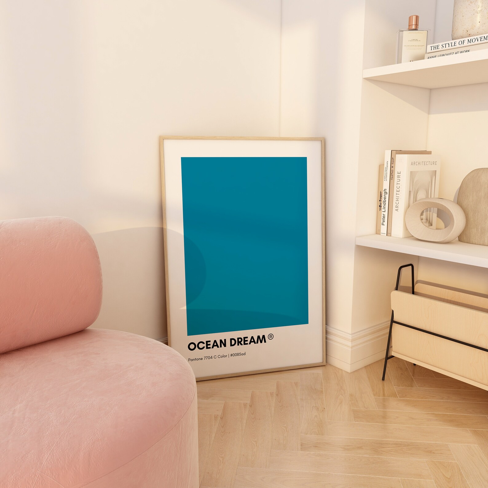 Ocean Dream Blue Pantone, BLUE Pantone Print Poster, Blue Wall Art ...