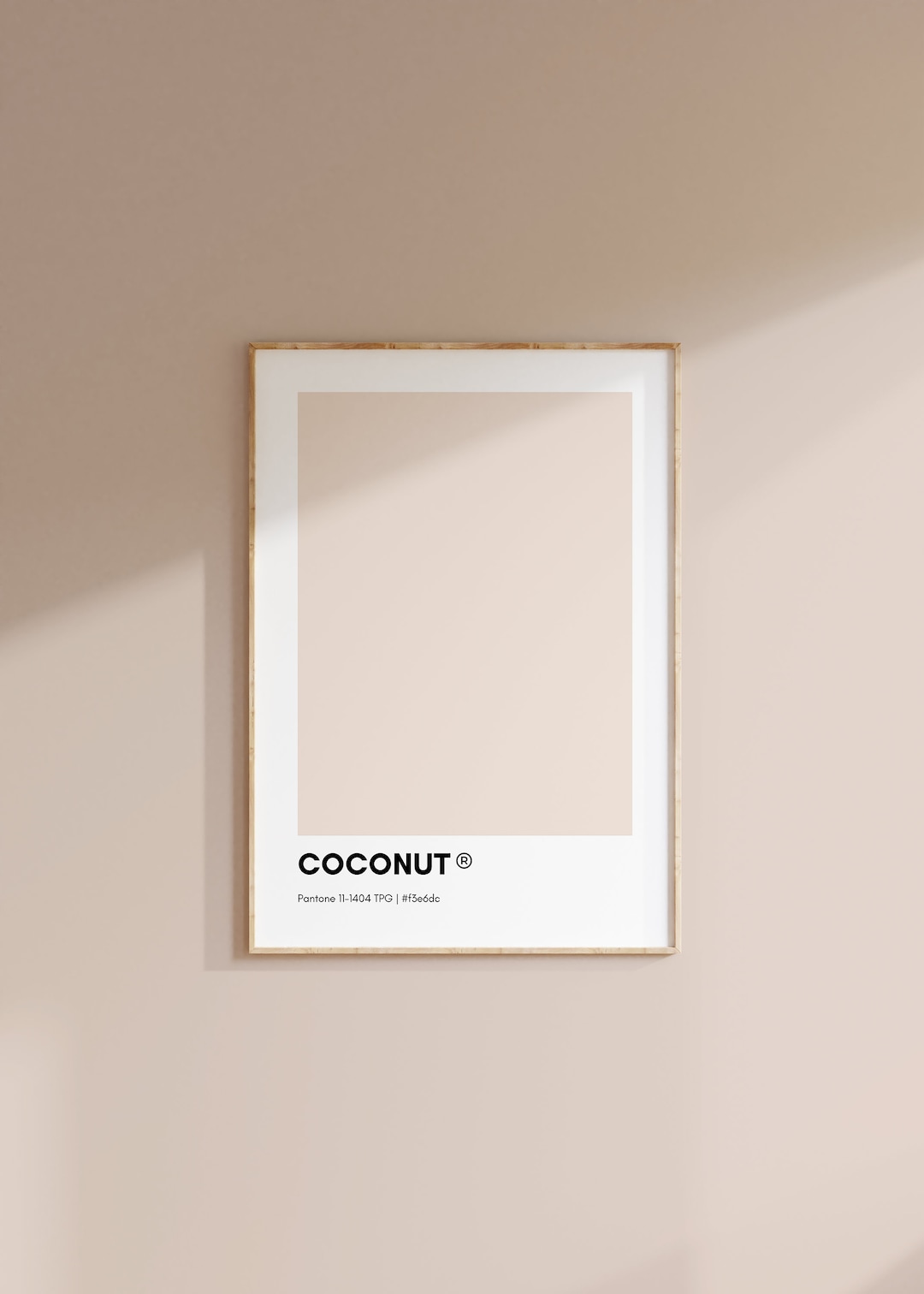 Coconut Pantone Print Poster, Beige Pantone Poster Print, Pantone Wall ...