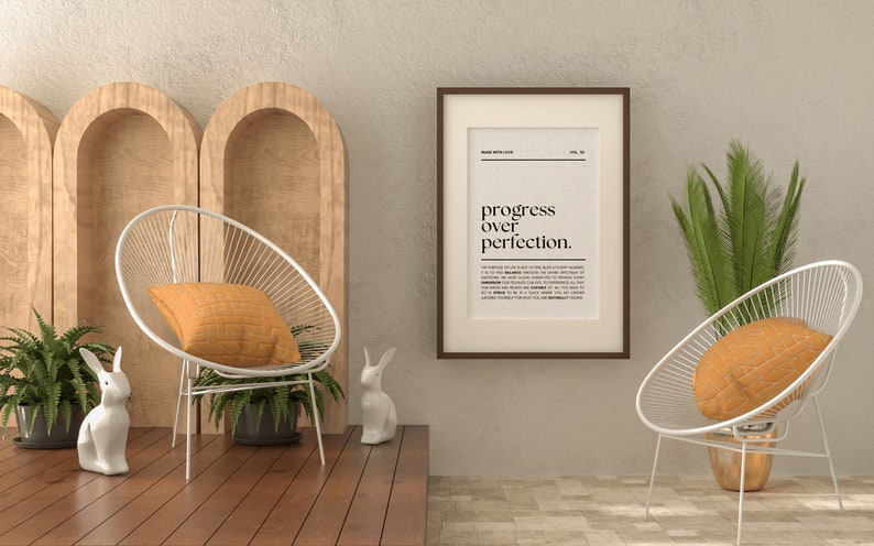 Progress Over Perfection Self-care Affirmation Printable - Etsy