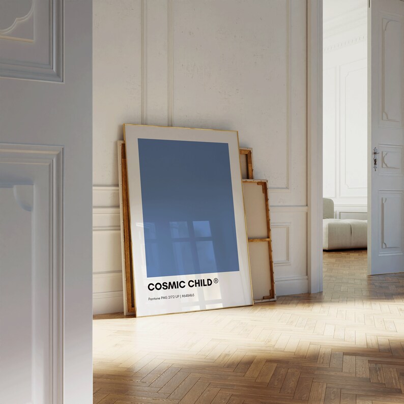 Cosmic Child Pantone, BLUE Pantone Print Poster, Pantone Wall Art ...