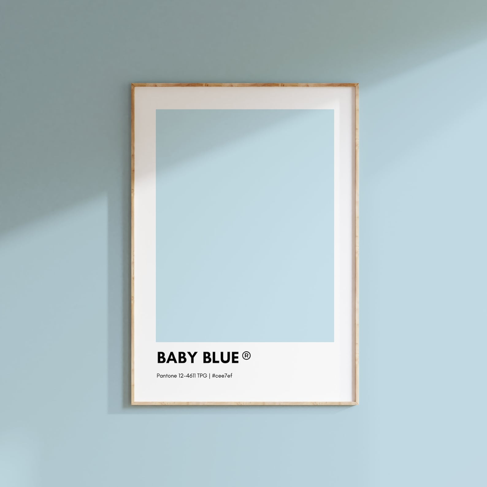 Baby Blue Pantone, BLUE Pantone Print Poster, Blue Wall Art Printable ...