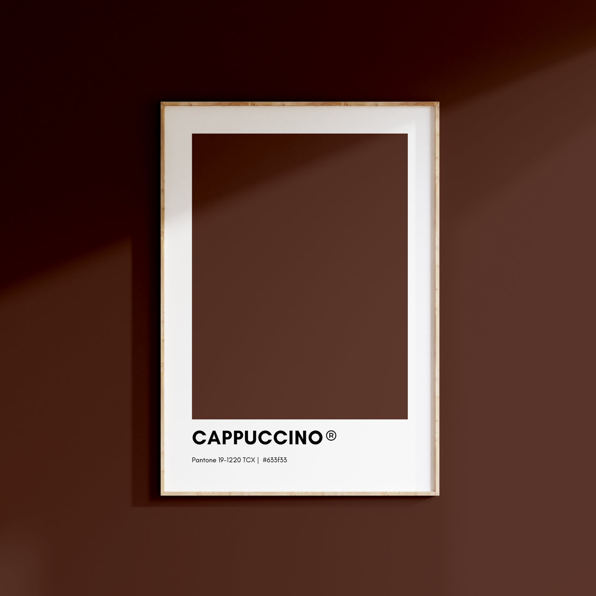 Cappuccino Pantone, COFFEE Pantone Print Poster, Brown Pantone Wall Art ...