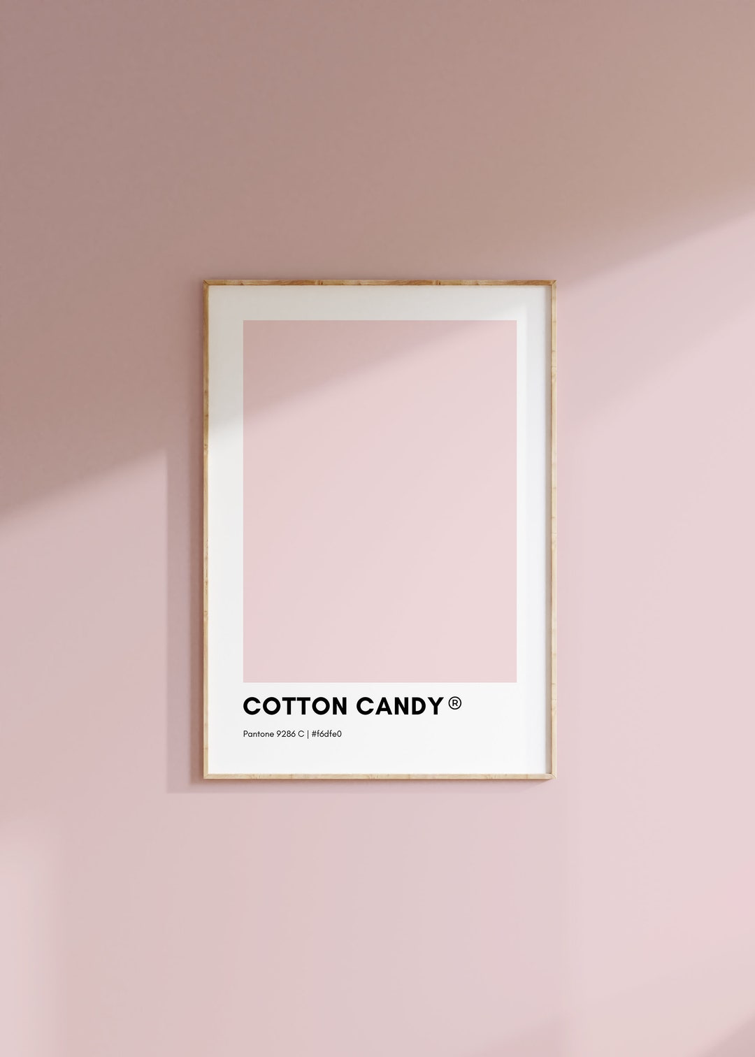 Cotton Candy Pink Pantone, PINK Pantone Print Poster, Pink Pantone Wall ...