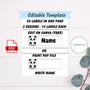 Animals Editable School Labels, Printable Name Labels, Back to School ...