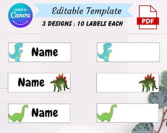Editable School Labels, Printable Name Labels for School Supplies ...