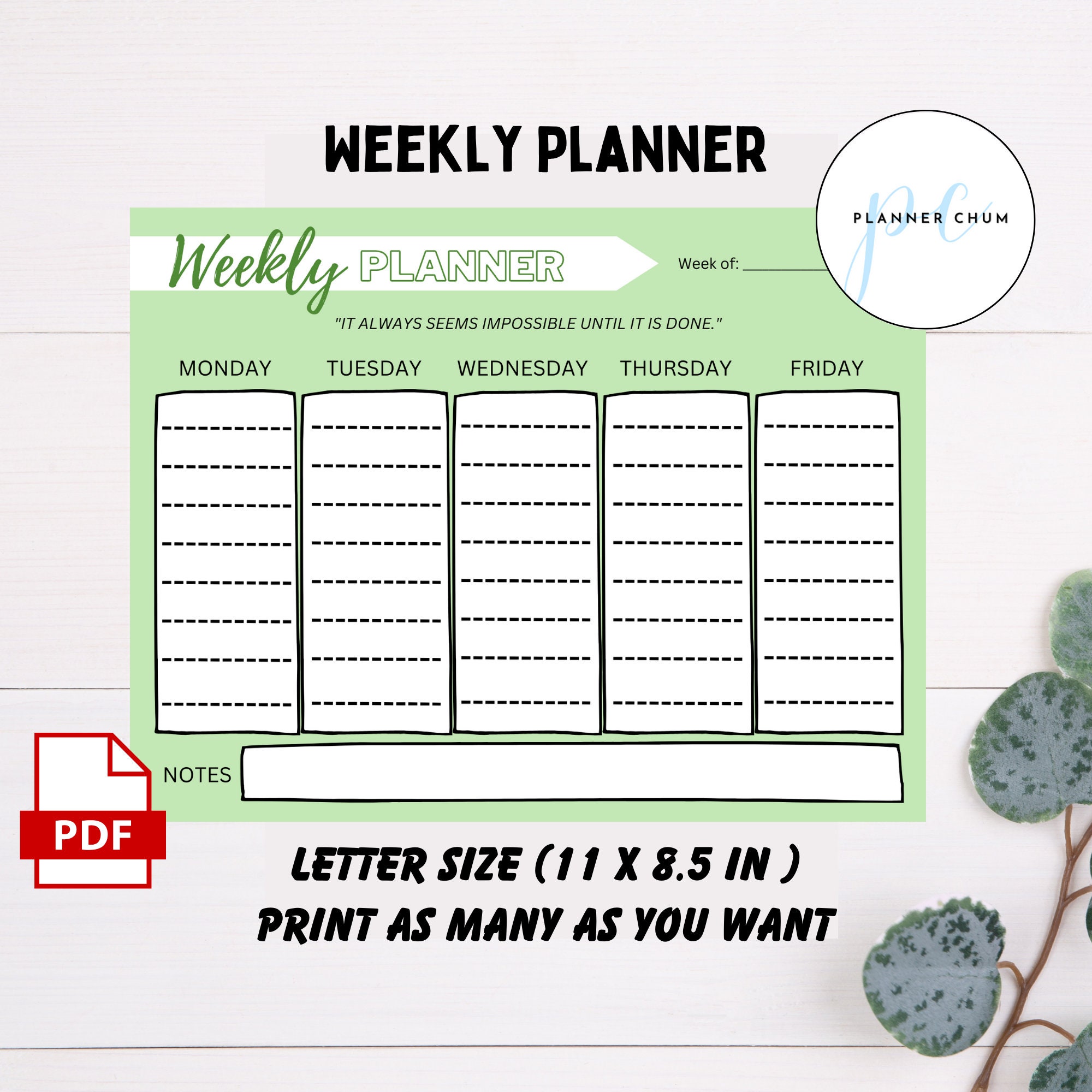 Student Planner, Teacher Lesson Plan Printable, Weekly Lesson Plan ...